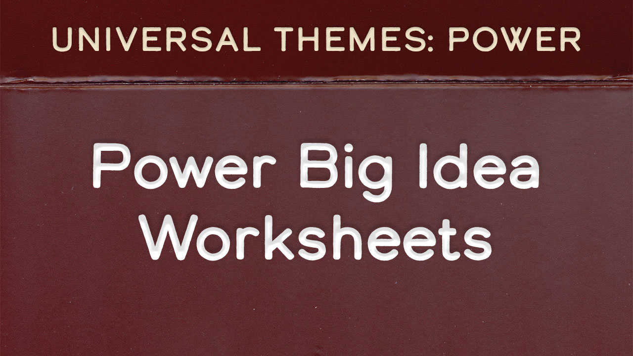 Power Big Idea Worksheets ＊ Byrdseed.TV