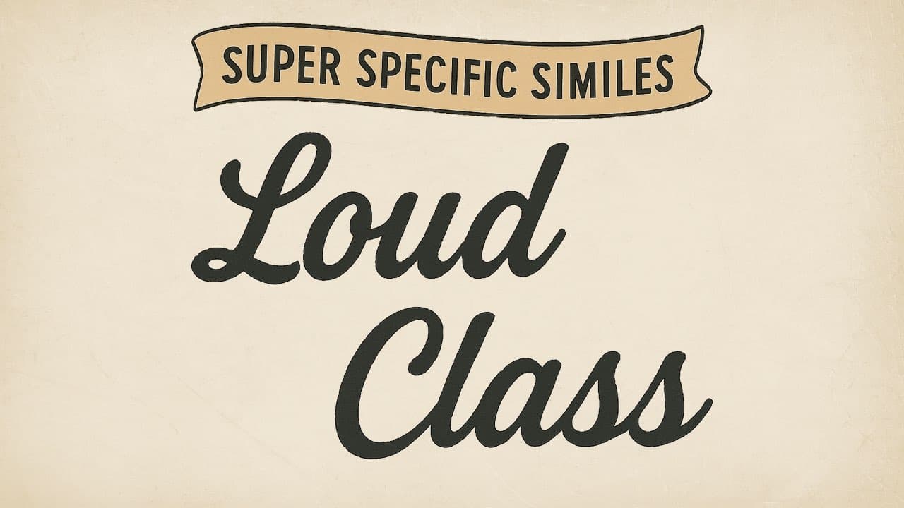 Super Specific Similes: Loud Class ＊ Byrdseed.TV